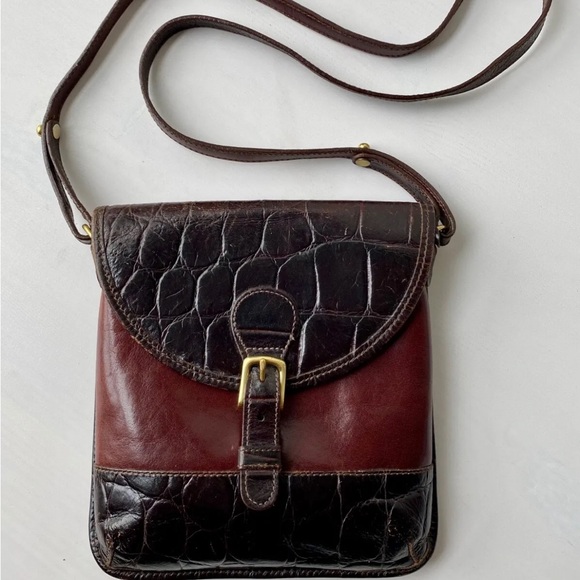 Brahmin | Bags | Brahmin Vintage Leather Small Crossbody Shoulder Bag ...